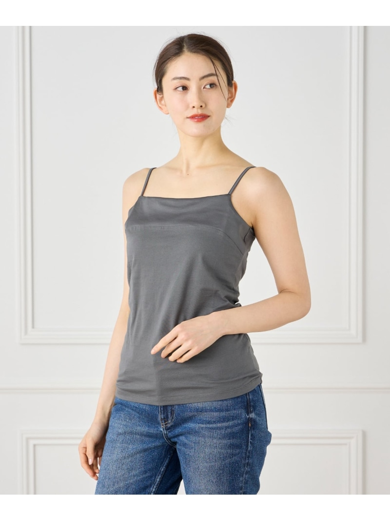 【楽天市場】スビンMIXコットンサテン切り替えキャミソール《スビン綿MIX天竺/A-GIRL'S 》 INED イネド トップス キャミソール ブラック ホワイト ブルー グレー【送料無料 ...