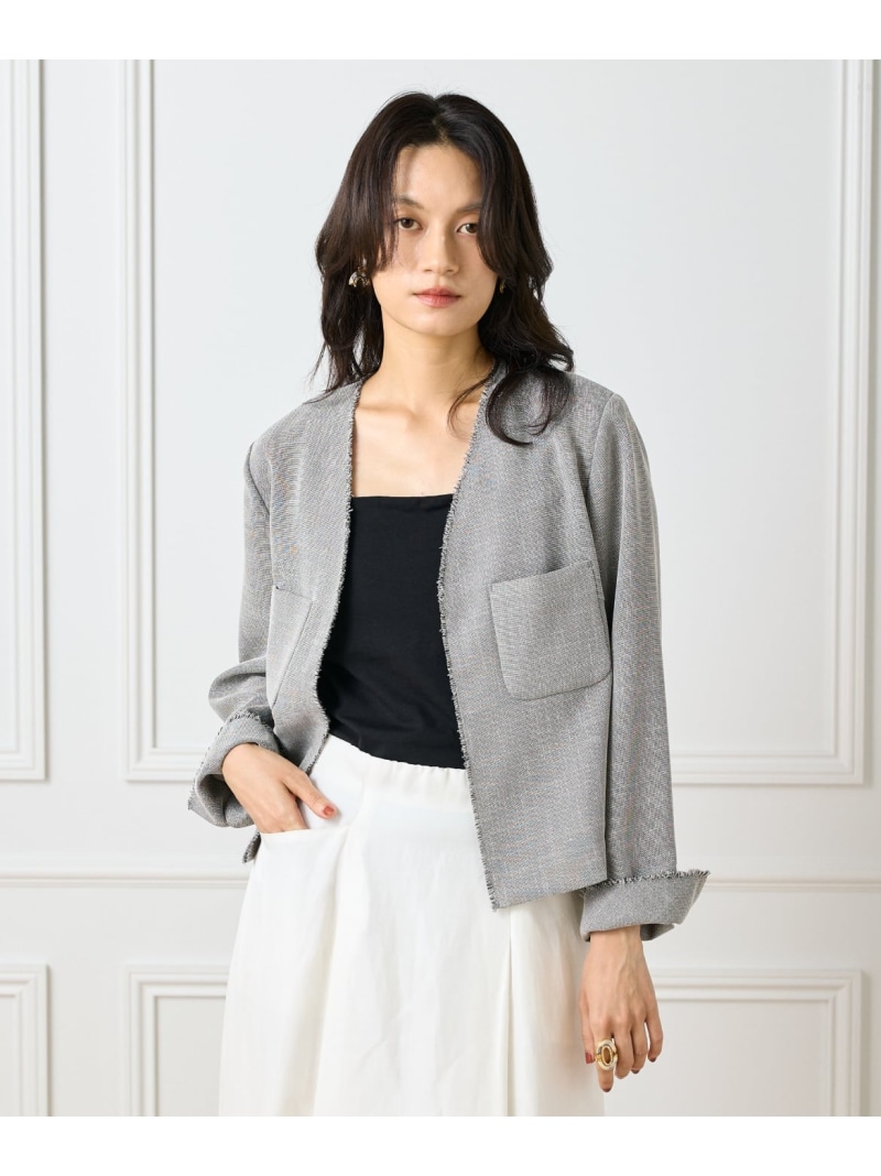 【楽天市場】【SALE／40%OFF】《大きいサイズ》カラミジャケット INED イネド ジャケット・アウター ノーカラージャケット ベージュ ...