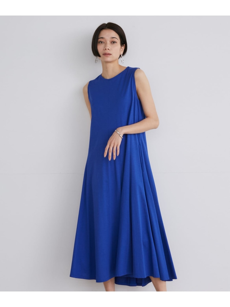 【楽天市場】《大きいサイズ》ノースリーブフレアワンピース INED イネド ワンピース・ドレス ワンピース ブルー ブラウン【送料無料 ...