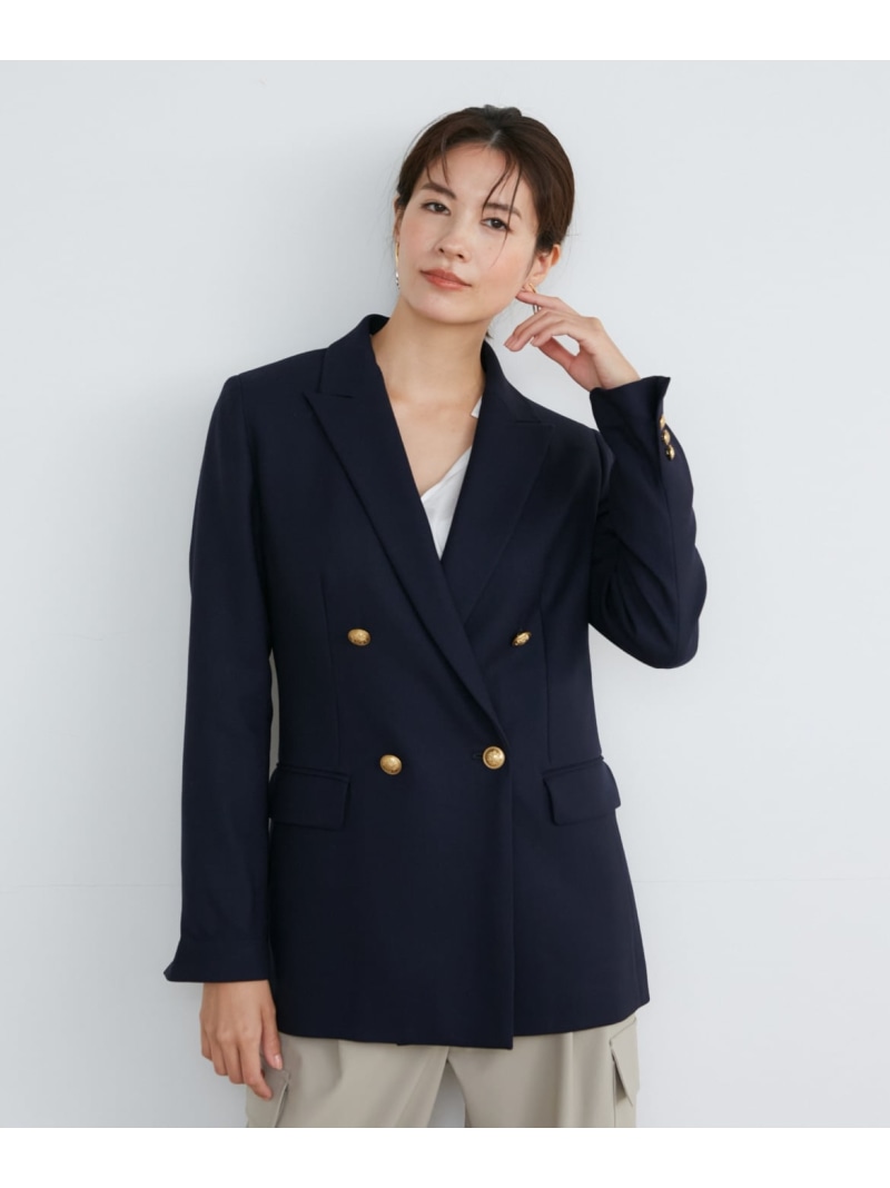 【楽天市場】《大きいサイズ》定番ダブルブレストジャケット INED イネド ジャケット・アウター テーラードジャケット・ブレザー ネイビー ...