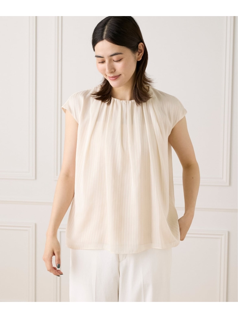 【楽天市場】《大きいサイズ》シアーストライプブラウス INED イネド トップス シャツ・ブラウス ホワイト【送料無料】[Rakuten ...