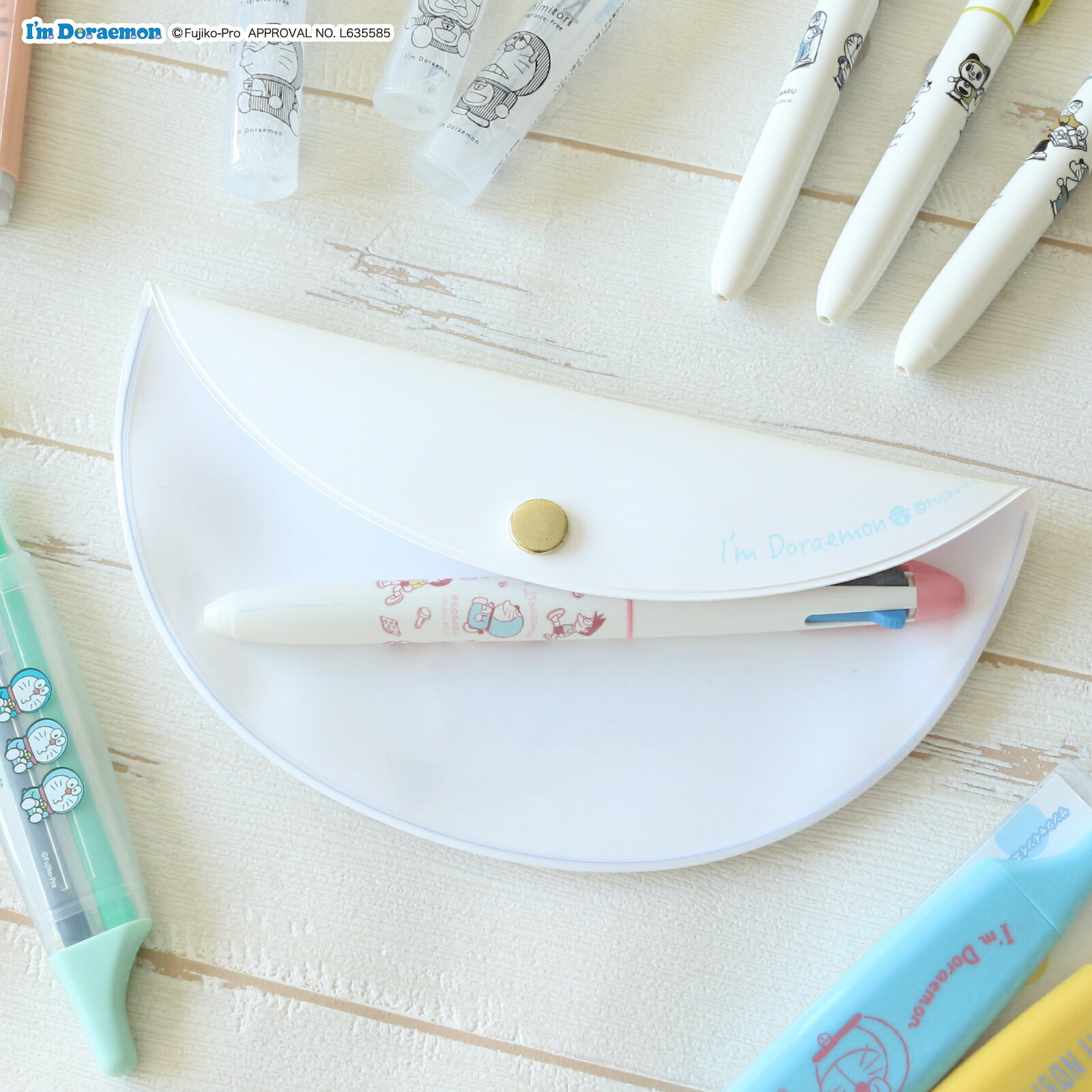 【楽天市場】文具女子博2022 若干数追加【Shop kobaru 限定】限定デザインの3色ボールペンとドラえもん ポケット ポーチまるで四次元ポケット!? 小物入れにもぴったりサイズ ...