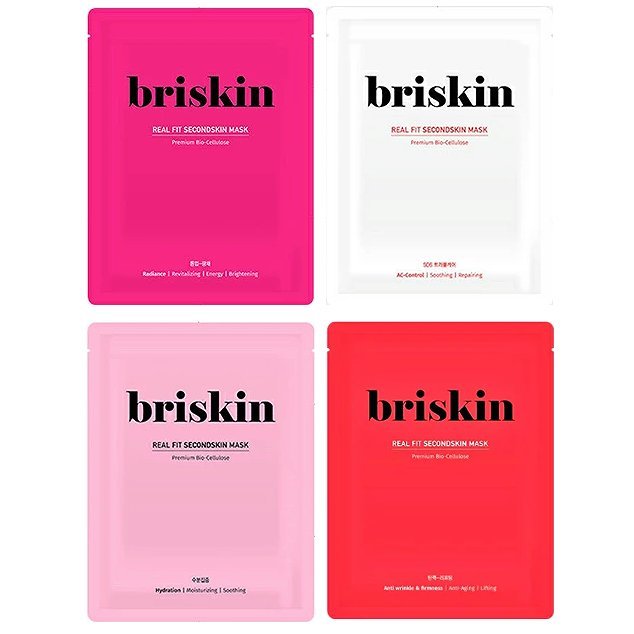 【楽天市場】国内発送 韓国コスメ マスクシート 【briskin】ブリスキン リアルフィット セカンドスキンマスク REALFIT ...