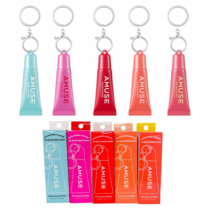 【楽天市場】国内発送 韓国コスメ 国内発送 口紅 メイク AMUSE アミューズ ケアバーム ティントバーム キーリング 6g リップバーム ティント 保湿 うるおい 唇の乾燥 色付きリップ ...