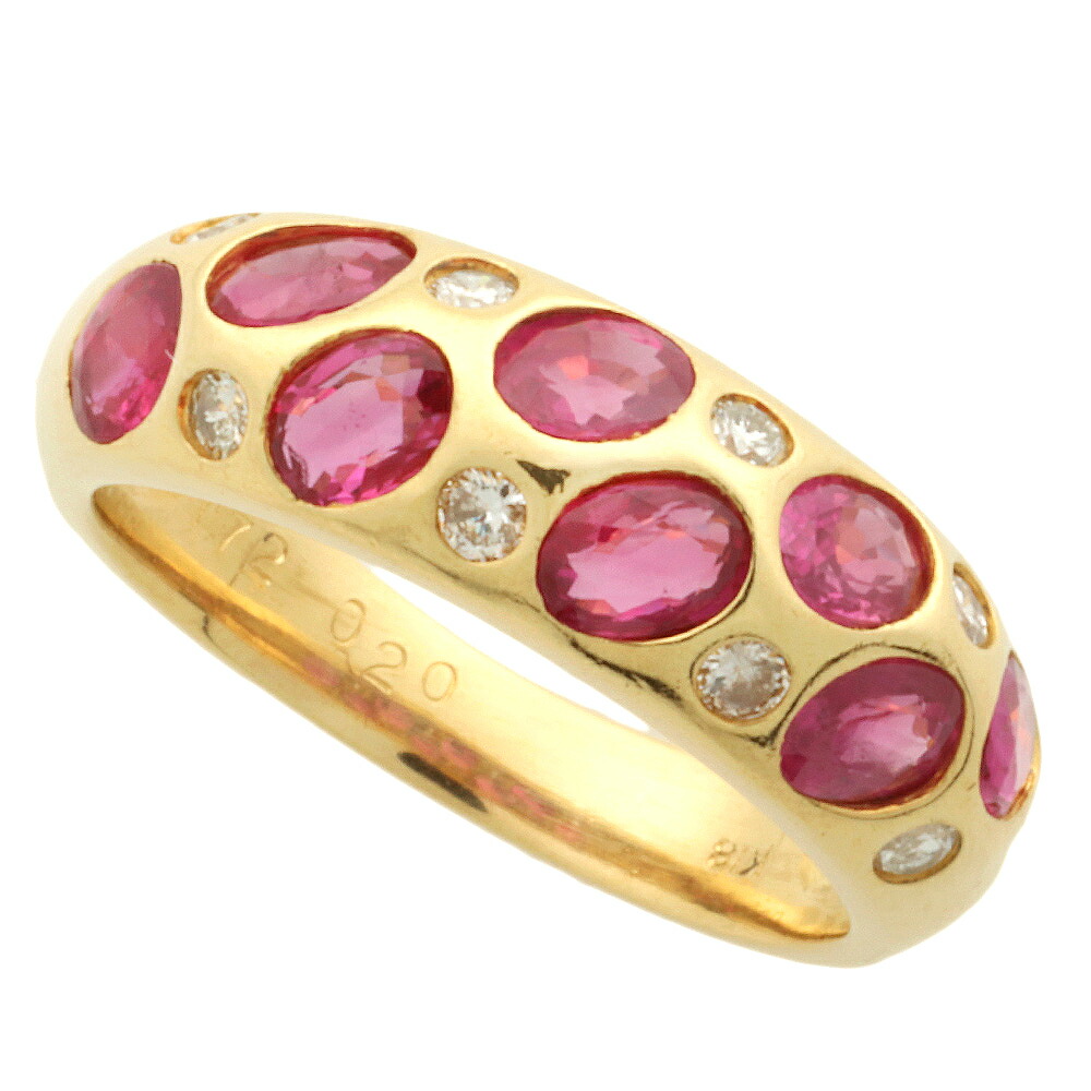 【楽天市場】【本物保証】 鑑付 新品同様 リング 指輪 K18YG 天然コランダム メレルビー 1.72ct メレダイヤモンド 0.20ct 11号 ノーブランド No brand 【中古 ...