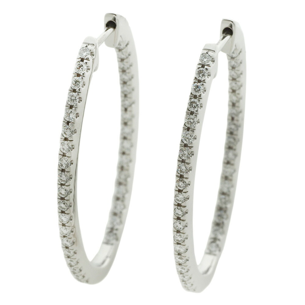 【楽天市場】【本物保証】 新品同様 ポンテヴェキオ PONTE VECCHIO フープモチーフ ピアス K18WG ホワイトゴールド メレダイヤモンド 0.29ct×2 【中古】：高島屋質店 ...