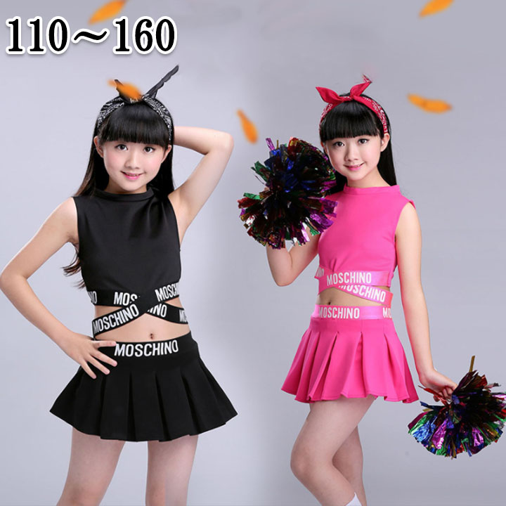 【楽天市場】チアガール 2点セット スカート キッズ スパンコール衣装 キッズダンス キラキラ 送料無料 上下セット ヒップホップ チア ジャズセットアップ 女の子 舞台 衣装 hiphop ...
