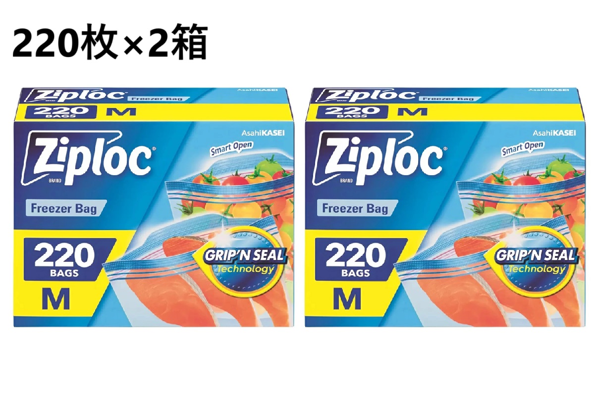 【楽天市場】【2セット】ジップロック フリーザーバッグM 220枚 ダブルジッパー フリーザー用バッグ フリーザー用 バッグ 冷凍保存用バッグ 食品保存 保存袋 Ziploc 冷凍保存 ...