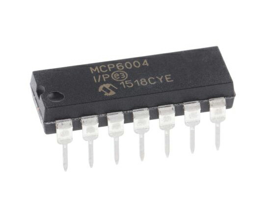【楽天市場】Microchip オペアンプ 3～5V 14-Pin PDIP 1袋(10個入) MCP6004-I/P：Shop de ...