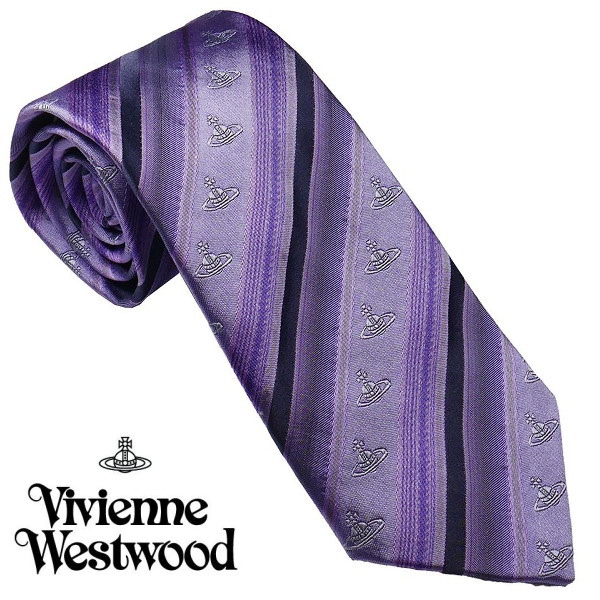 楽天市場】ヴィヴィアンウェストウッド ネクタイ ストライプ系 ブルー
