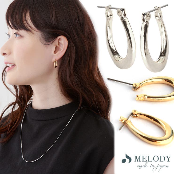 【楽天市場】Melody Accessory ピアス 金属アレルギー K18GP つけっぱなし チタンポスト フープ レディース メンズ 日本製 アレルギー対応 純チタン ブランド おしゃれ ...