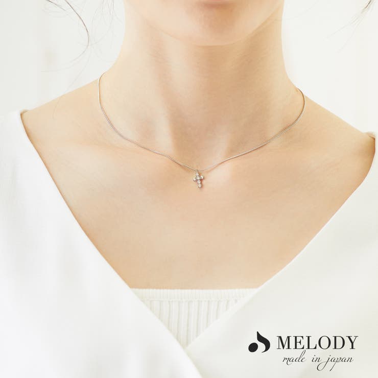 【楽天市場】【8/11まで5％OFFクーポン】Melody Accessory ネックレス 日本製 K18GP 十字架 クロス ペンダント 小ぶり シンプル オフィス レディース 女性 ...