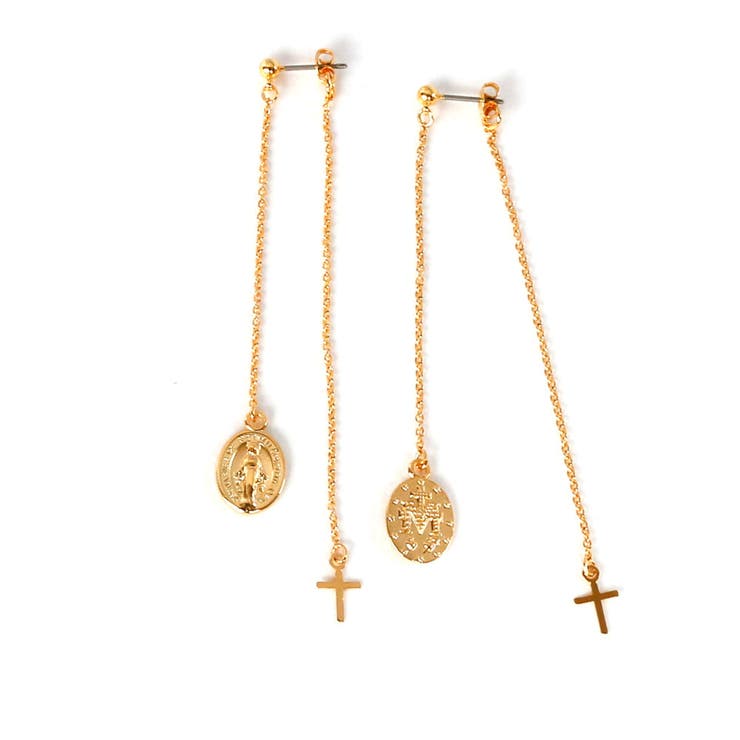 【楽天市場】【4/27 9:59まで 10%OFFクーポン】Melody Accessory イヤリング ピアス 日本製 K18GP 金属アレルギー対応 大ぶり メダイユ コイン 樹脂 揺れる ...