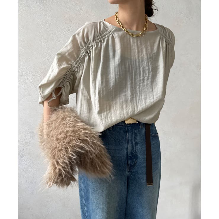 【楽天市場】【DouDou】袖ｼｬｰﾘﾝｸﾞﾌﾞﾗｳｽ：SHOPLIST