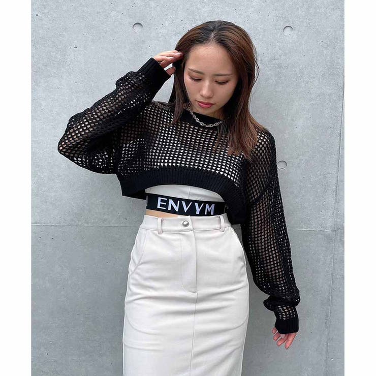 【楽天市場】ENVYM メッシュショートKNIT トップス：SHOPLIST