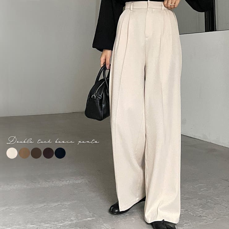 【楽天市場】Louere Louere ダブルタックベーシックパンツ パンツ・ズボン：SHOPLIST