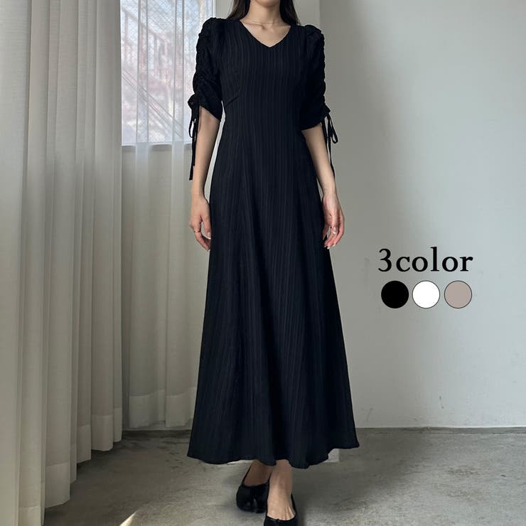 【楽天市場】【2/10 1:59まで 10%OFFクーポン】Louere 楊柳ギャザースリーブVネックワンピース【ペチスカートセット】：SHOPLIST