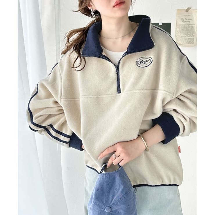 【楽天市場】Classical Elf 《JaVa ジャバコラボ》旬なレトロスポーツ。刺繍フリースアノラックハーフジップPO トップス：SHOPLIST