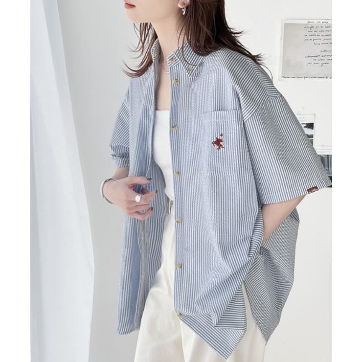 【楽天市場】Classical Elf 《JAVA ジャバコラボ》着回し力抜群。胸刺繍サッカー素材シャツ トップス：SHOPLIST