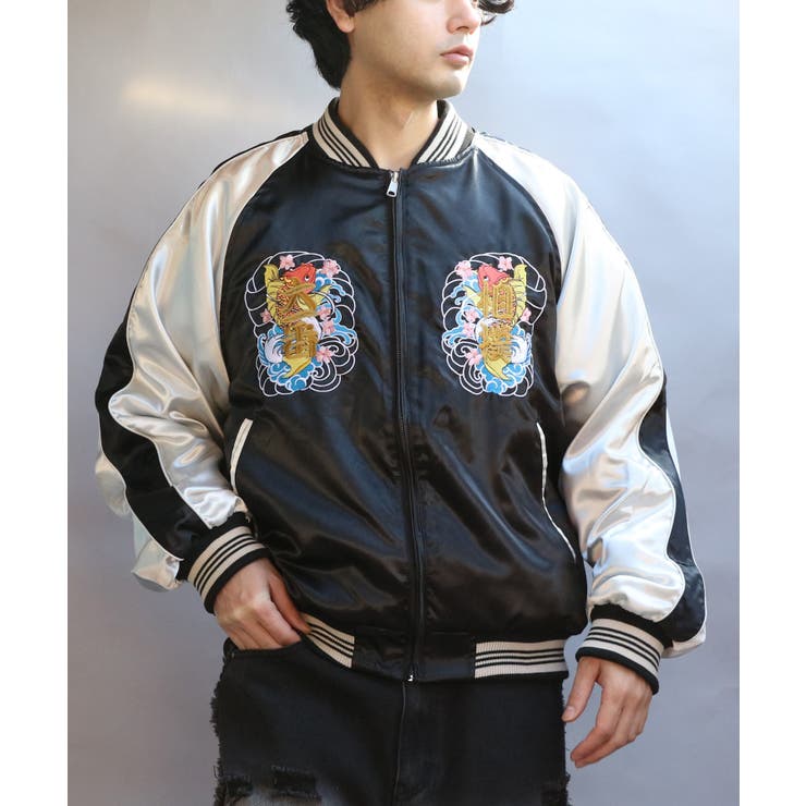 【楽天市場】8（eight） スカジャン メンズ ジャケット 相撲 サテン 鯉 刺繍 アウター アウター(コート・ジャケットなど)：SHOPLIST