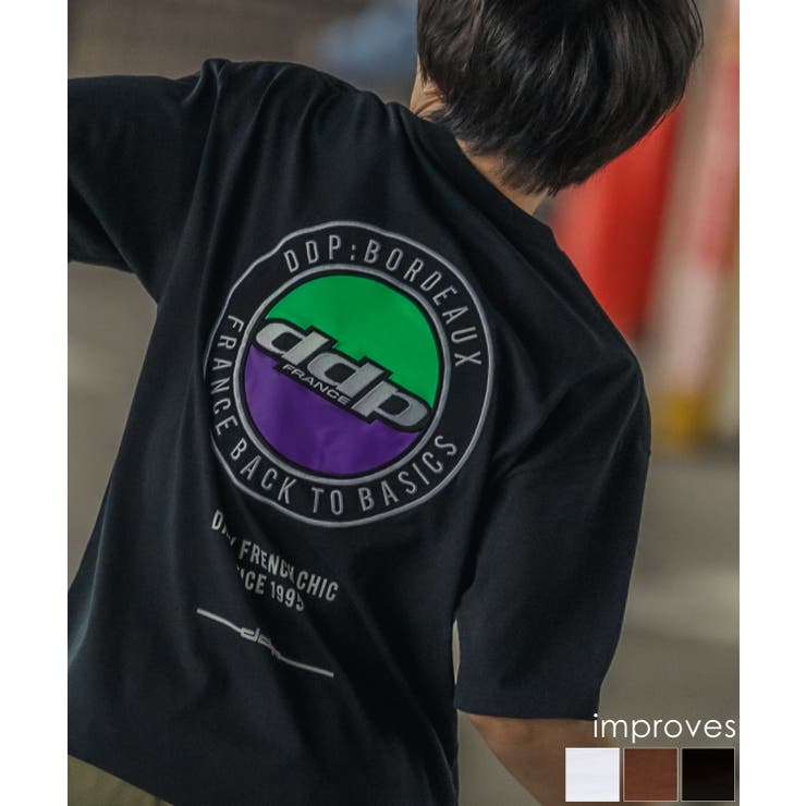 【楽天市場】improves Tシャツ 半袖 カットソー メンズ レディース ddp ディーディーピー バックプリント 刺しゅう ボックスシルエット 大きめ スケーター ストリート メンズ ...