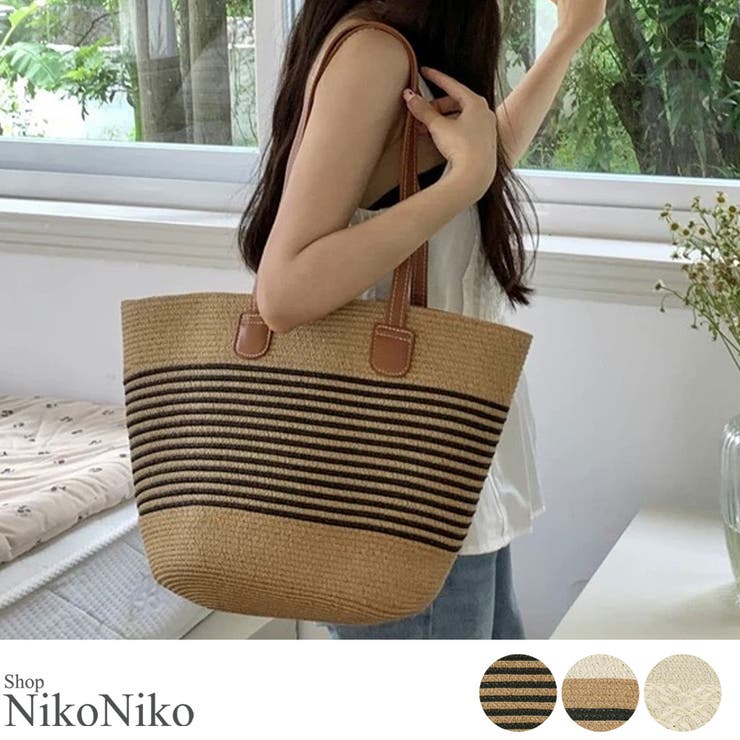 【楽天市場】ShopNikoNiko 夏新作 PUレザーハンドル ストロー編み かごトートバッグ韓国っぽ 韓国バッグ A4サイズ マザーズバッグ 鞄 カバン かばん カゴバッグ トートバッグ ...