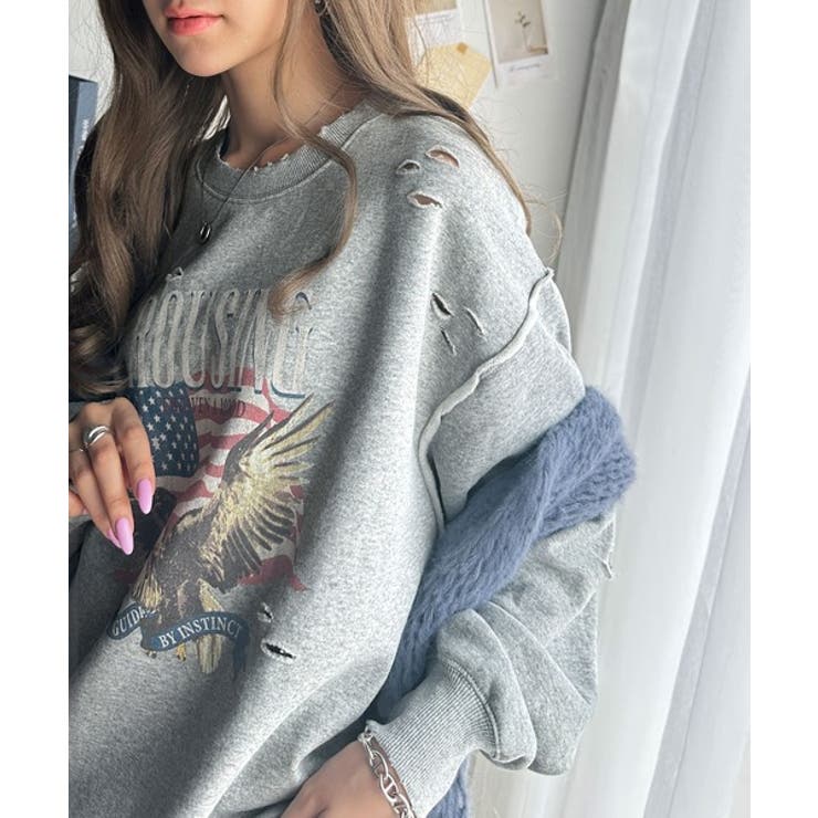 【楽天市場】Classical Elf 《JaVa ジャバコラボ》カジュアル好きさんのマストアイテム。ヴィンテージプリントダメージ裏起毛スウェット トップス：SHOPLIST