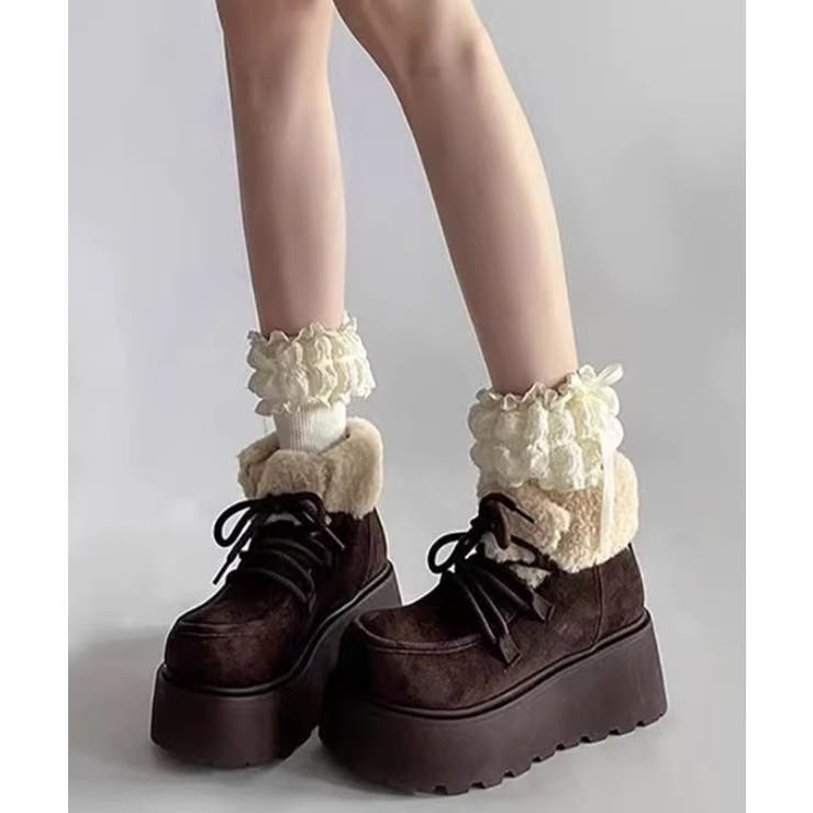 【楽天市場】【10％OFFクーポン！12/11(木)1:59まで】SUNSHINE CLOSET 厚底ムートンブーツもこもこショートブーツ ...