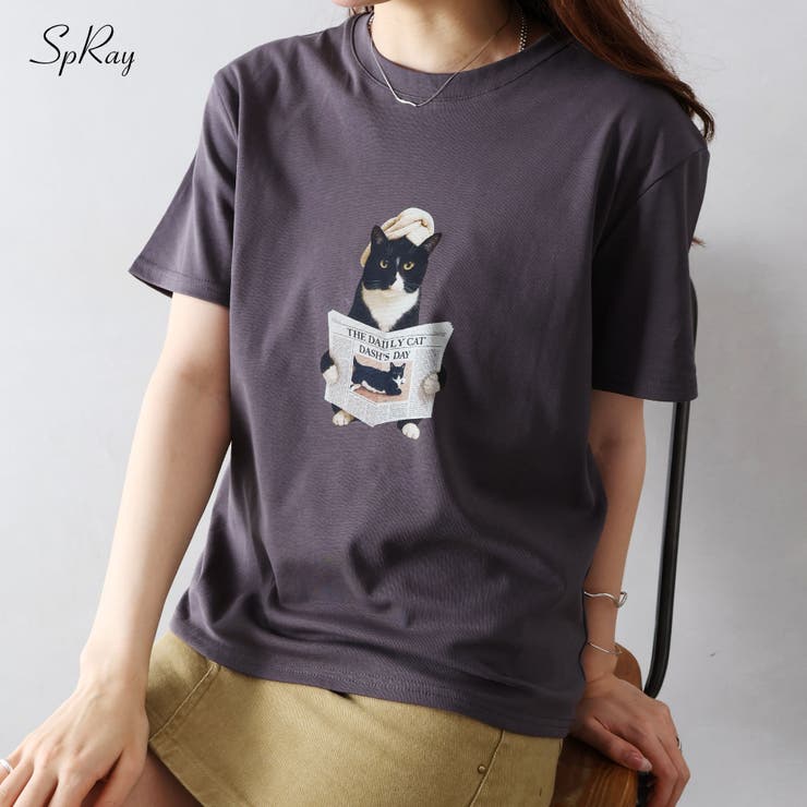 【楽天市場】SpRay CAT転写Tシャツ トップス：SHOPLIST