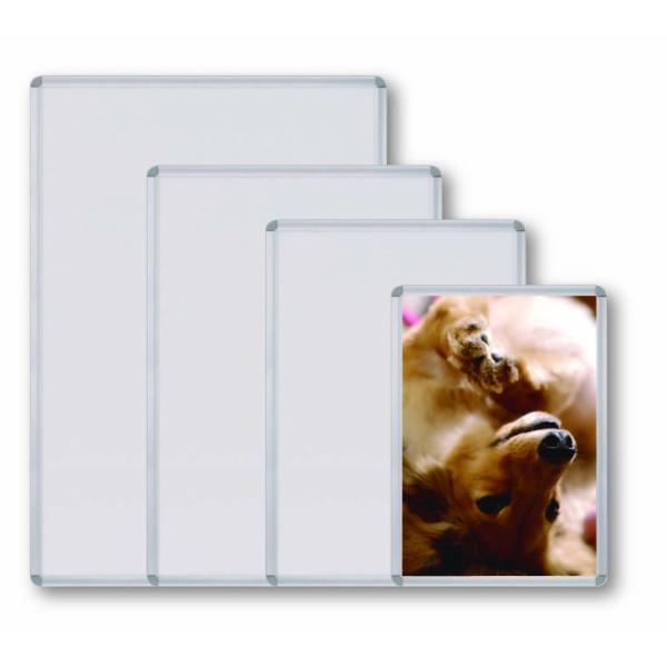 【楽天市場】オープンパネルライトP B2 ブラック×シルバー OPL-B2-BK1 アルテ ポスターフレーム ポスターパネル フロントオープン ...