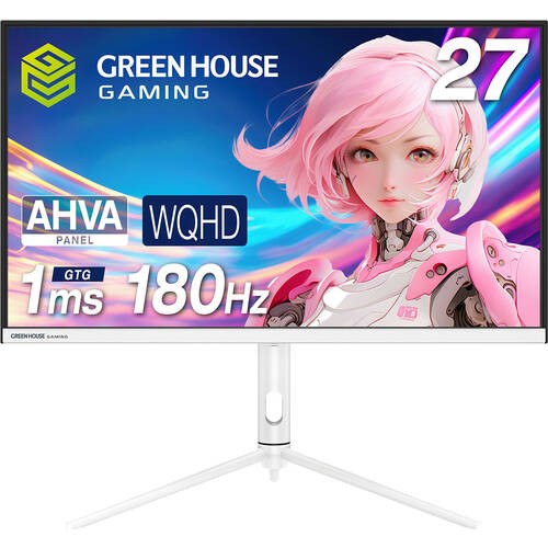 【楽天市場】GH-GLCC27WB-WH ゲーミングモニター 27インチWQHD(QHD) 2560x1440 180Hz 1ms(GTG) AHVAパネル ホワイト：ツクモ 楽天市場店