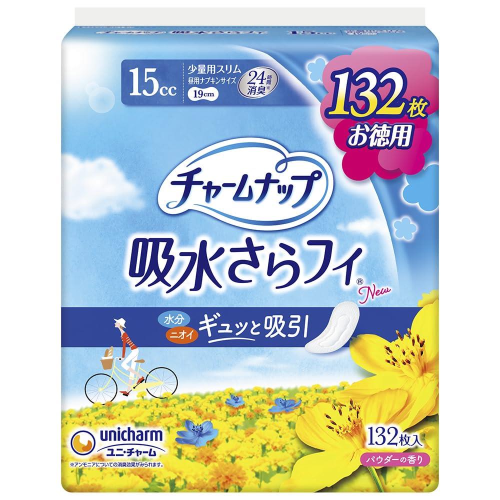 【楽天市場】チャームナップ 吸水さらフィ 少量用 羽なし 15cc 19cm 132コ入(尿 吸収ナプキン 尿もれパッド ナプキンサイズ)【軽い尿もれの方】：SHOPWNY