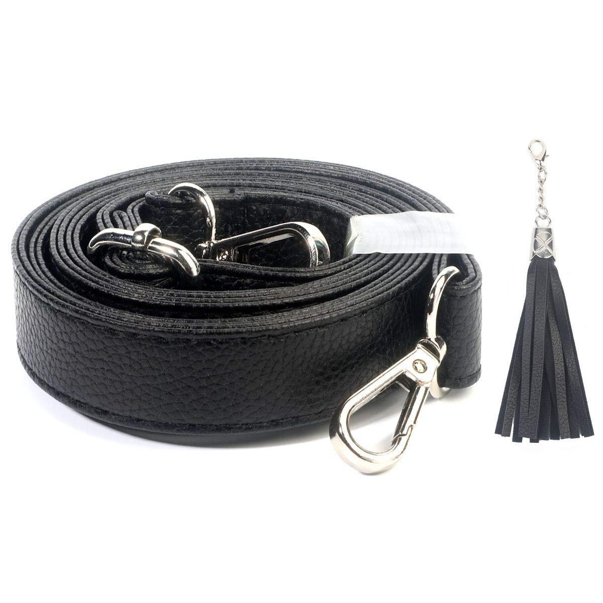 【楽天市場】BEAULEGAN ショルダー ストラップ PU バッグ用 付け替え ライチ粒 調節可能 黒 広い1.3 cm (銀バックル)：SHOPWNY