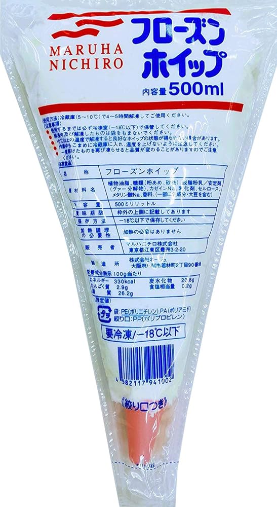 【楽天市場】冷凍 マルハニチロ フローズンホイップ 500ml × 20個 ホイップクリーム：SHOWELL
