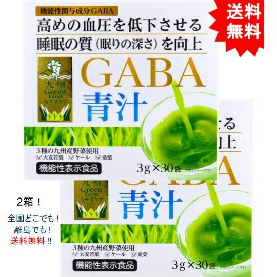 【楽天市場】【送料無料】【2箱】九州Green Farmカラダケア GABA青汁 3g×30袋入【お届けまで約1週間】：SHOWプロモーション 楽天市場店