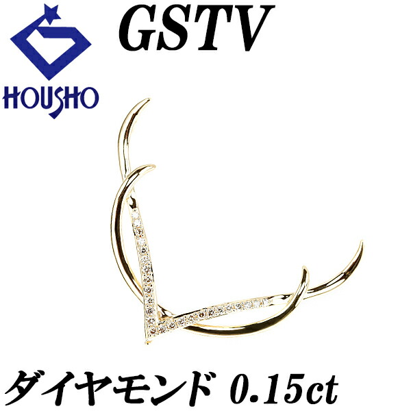 【楽天市場】GSTV ダイヤモンド ペンダントトップ 0.15ct K18YG V字 ブランド | 18金 ダイアモンド デイリーユース 上品 エレガント かわいい おしゃれ【中古 ...