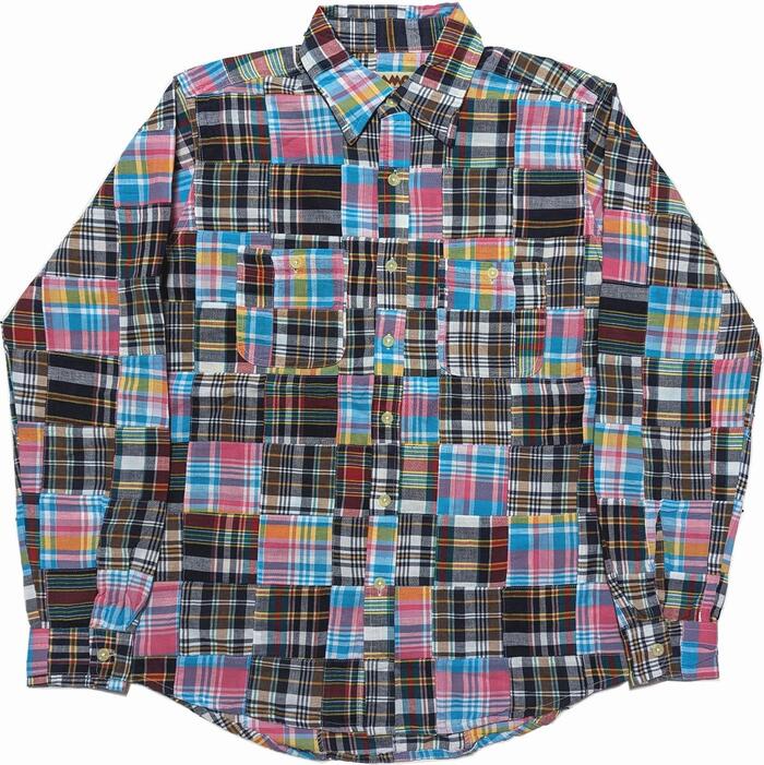 【楽天市場】カムコ 長袖 マドラス チェック パッチワーク シャツ メンズ マルチ CAMCO PATCH WORK SHITRS 056：SHUFFLE STORE