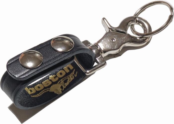 【楽天市場】ボストンレザー アメリカ製 本革製 レザー キーホルダー 黒 ブラック BOSTON LEATHER key holder ...