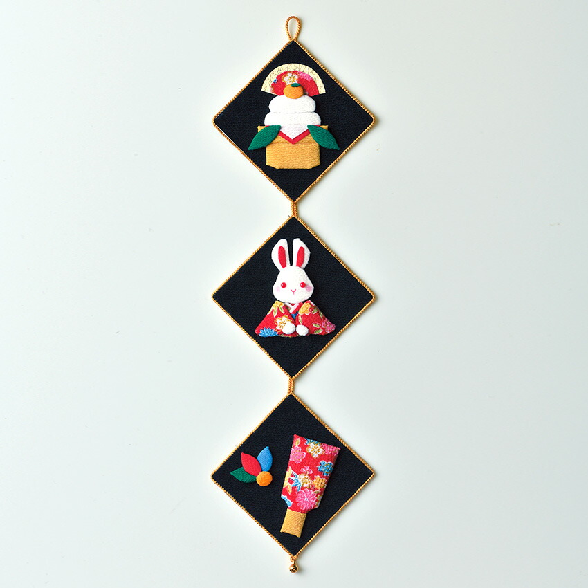 【楽天市場】干支キット うさぎのタペストリー LH-182 干支卯 | 手芸キット 手作りキット 干支 ウサギ 押し絵 押絵キット タぺ ...