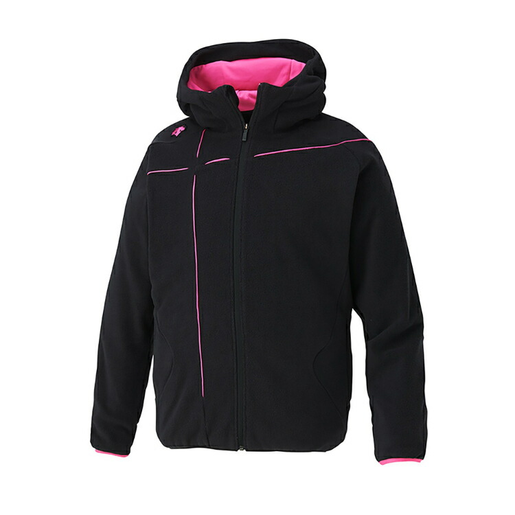 楽天市場】DESCENTE デサント フリースジャケット ブラックxSゴールド