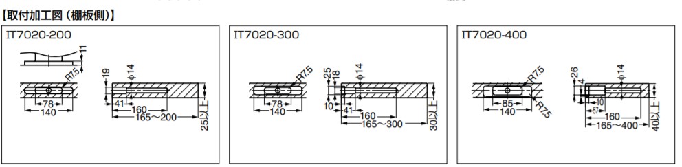 【楽天市場】SUGATSUNE スガツネ工業 隠し 棚受 IT7020型 上下 左右 角度調整機能付 120-046-024 IT7020 ...