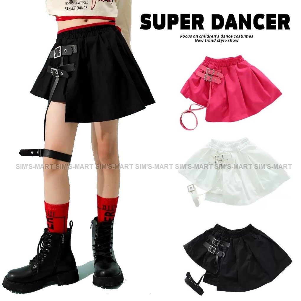 【楽天市場】ガーターベルト付きスカート キッズダンス衣装 K-POP 韓国 ガールズ ヒップホップ ダンス衣装 子供ダンス服 ダンスウェア 黒 ...