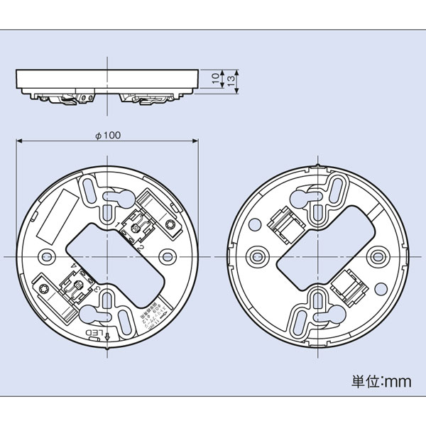 【楽天市場】ホーチキ YBS-R/1NA 感知器ベース 移報なし 共通ベース【取寄商品】：分電盤・架台・ドアホンのザイマ