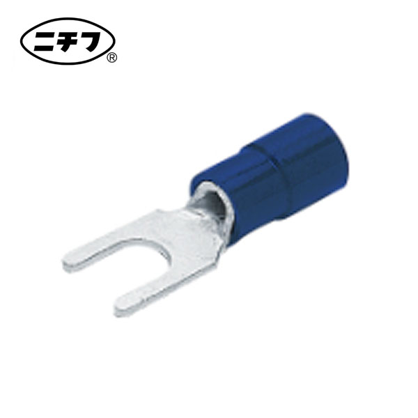 【楽天市場】ニチフ TMEX2Y-3 銅専用 環境配慮型 絶縁被覆付圧着端子 先開形(Y形) 青 100個入：分電盤・架台・ドアホンのザイマ