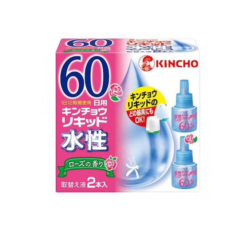 【楽天市場】【3980円以上で注文可能】KINCHO 水性キンチョウリキッド 60日 ローズの香り 取替え液 45mL (×2本入)：カマクラストアー おまとめ館