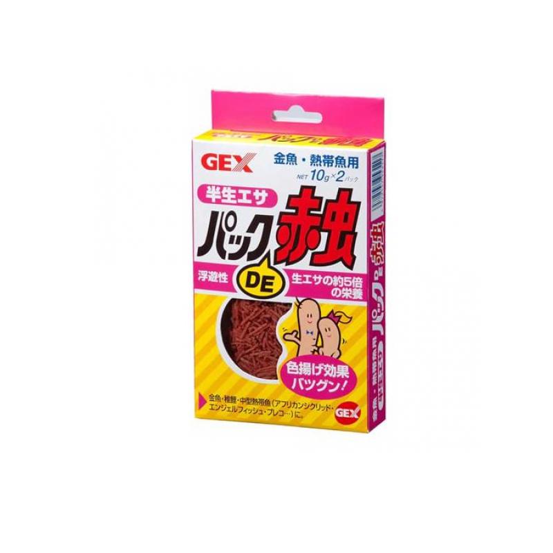 【楽天市場】【3980円以上で注文可能】GEX パックDE赤虫 半生エサ 20g：カマクラストアー おまとめ館