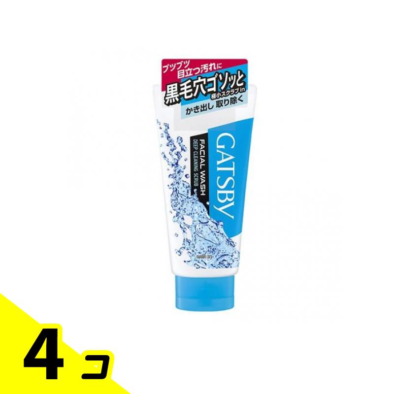 【楽天市場】【送料無料！（地域限定）】ギャツビー(GATSBY) フェイシャルウォッシュ ディープクリーニングスクラブ 130g 4個セット ...