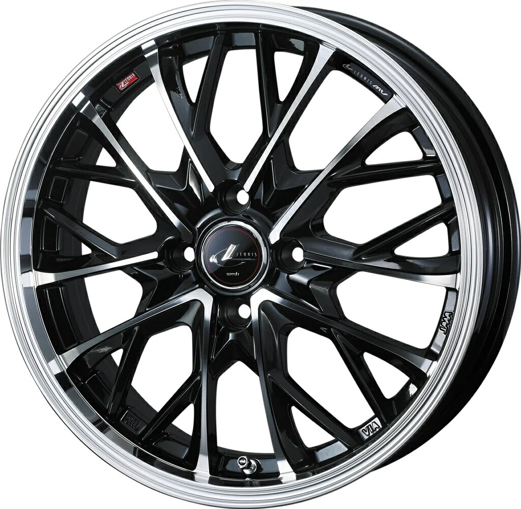 【楽天市場】WEDS ウェッズ LEONIS MV ホイール 16インチ 5H114.3 6.5J+47 4本 5穴 レオニス パールブラック/ミラーカット PBMC：シンシアモール 楽天市場店