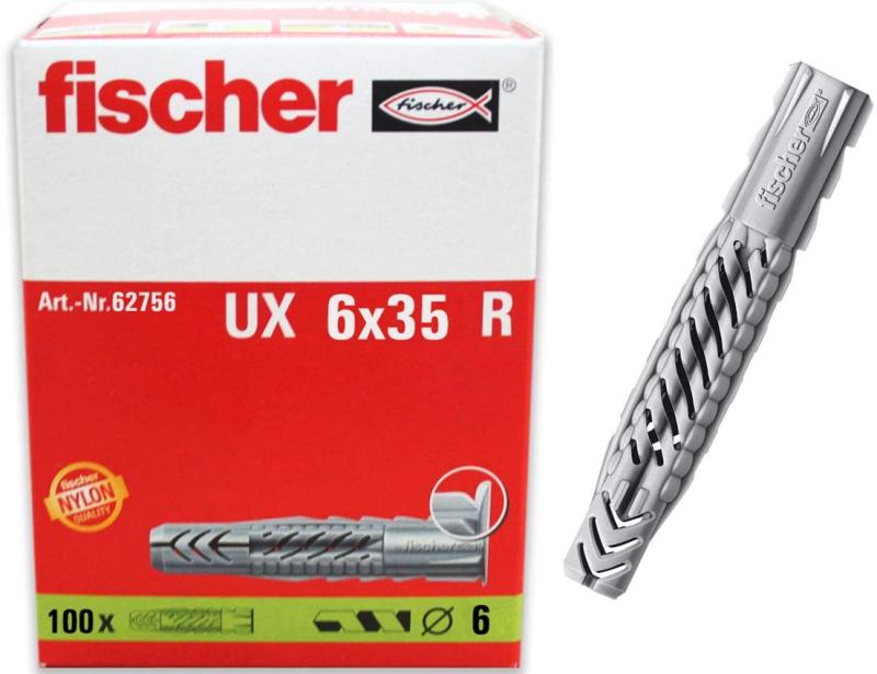 【楽天市場】フィッシャー UXプラグ UX 6 × 35R (100本入り) 62756：sinkouecomart