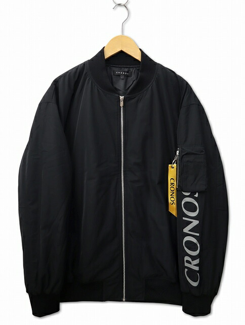 【楽天市場】【中古】CRONOS クロノス 2024AW BOMBER JACKET リフレクターロゴ ジップ ボンバージャケット ブルゾン 40(L) BLACK(ブラック) メンズ ...